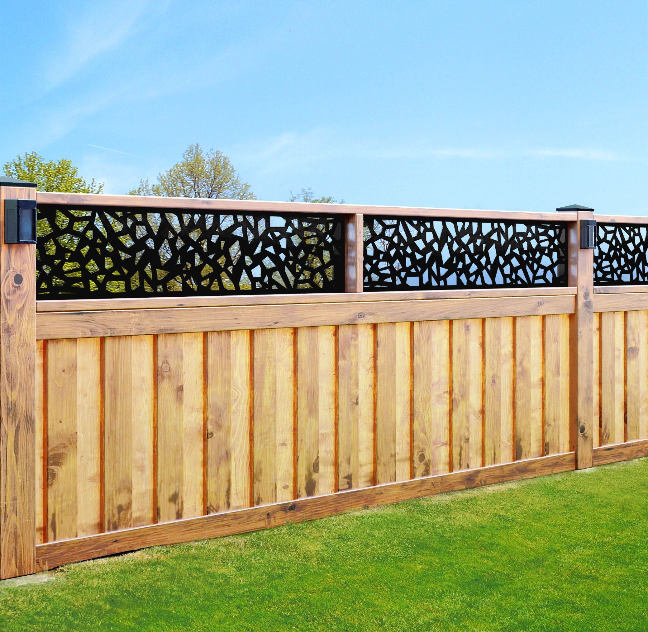 Modern Style 4 Aluminum Fence Topper for Climbing Plants – LaserCutArts ...